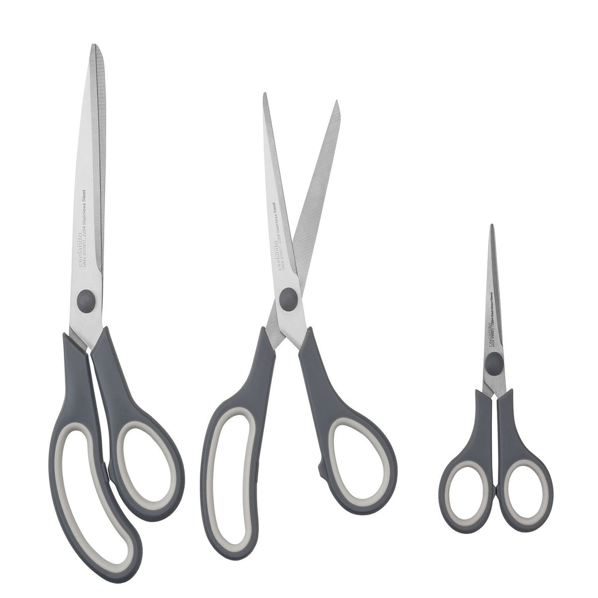 3-Piece Scissors Set, Dark Grey – All Brands Factory Outlet