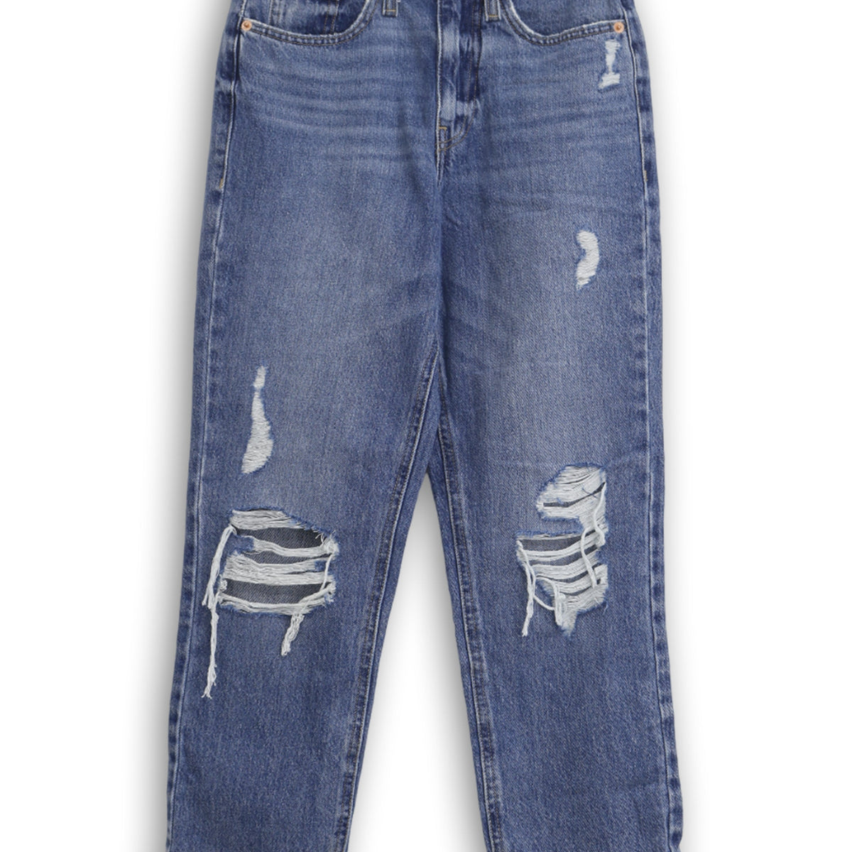 Women's Ripped Washed Mom Jeans,Blue – All Brands Factory Outlet