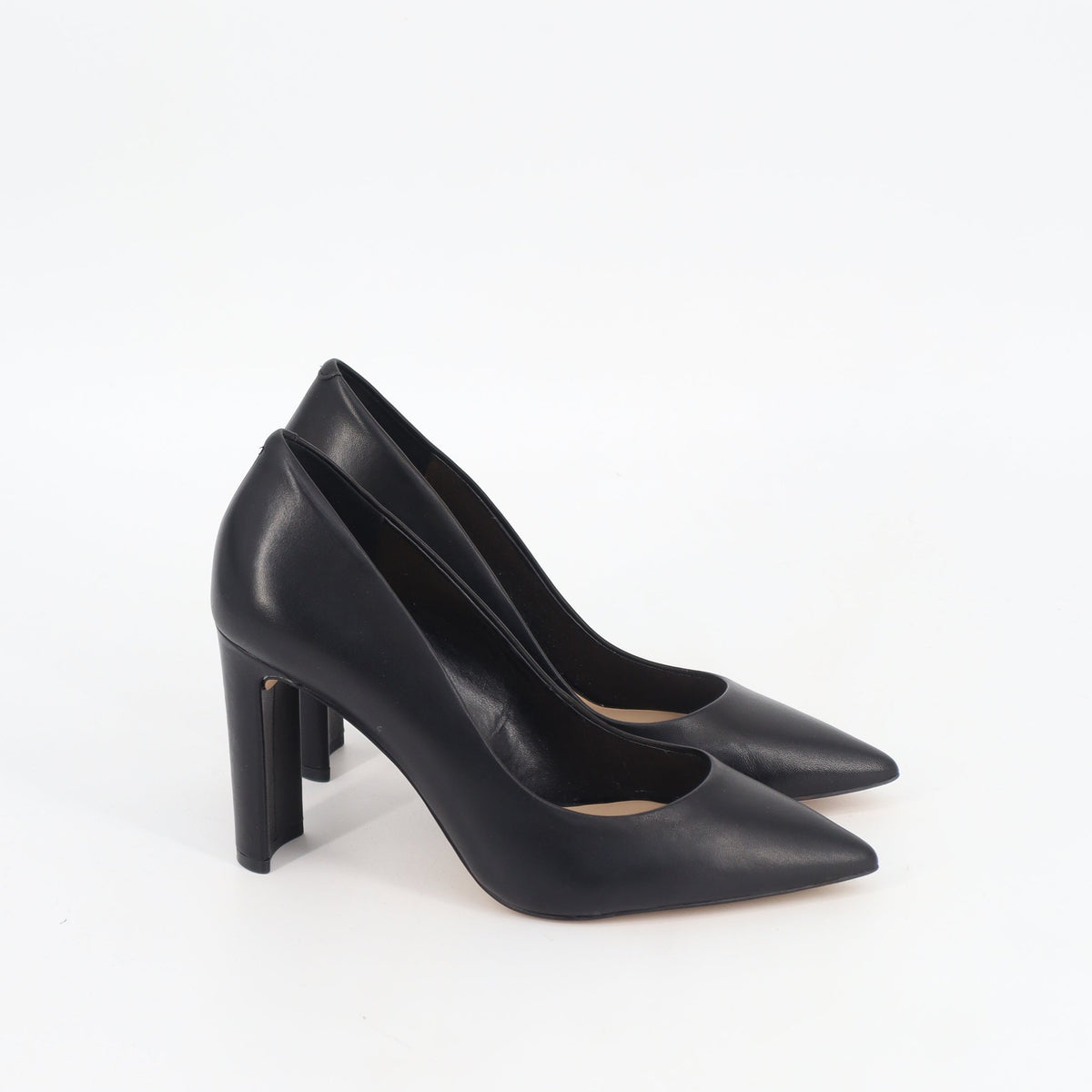 Women's Plain Leather High Heels Shors,Black – All Brands Factory Outlet