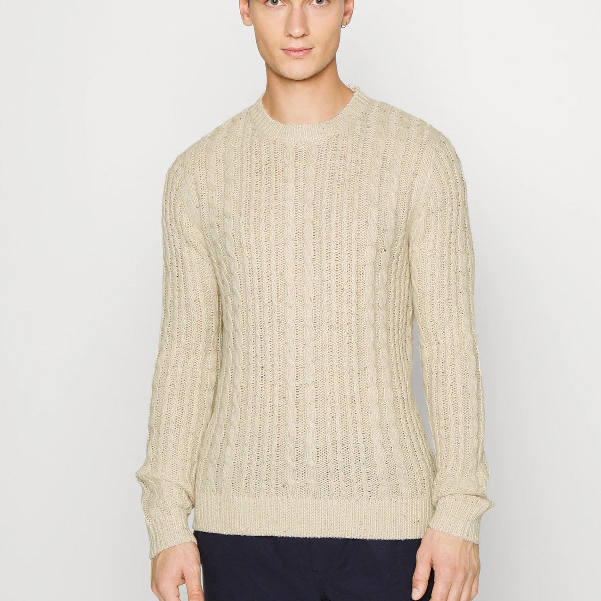Men's Textured Sweater,Beige – All Brands Factory Outlet