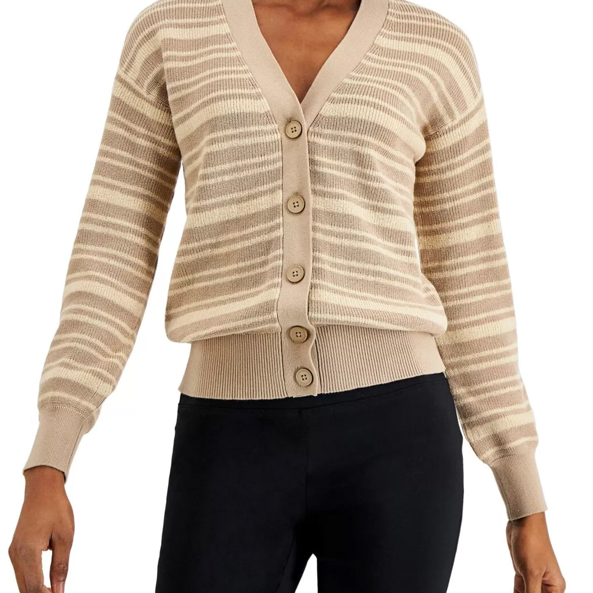 Women's Striped Cardigan,Beige – All Brands Factory Outlet