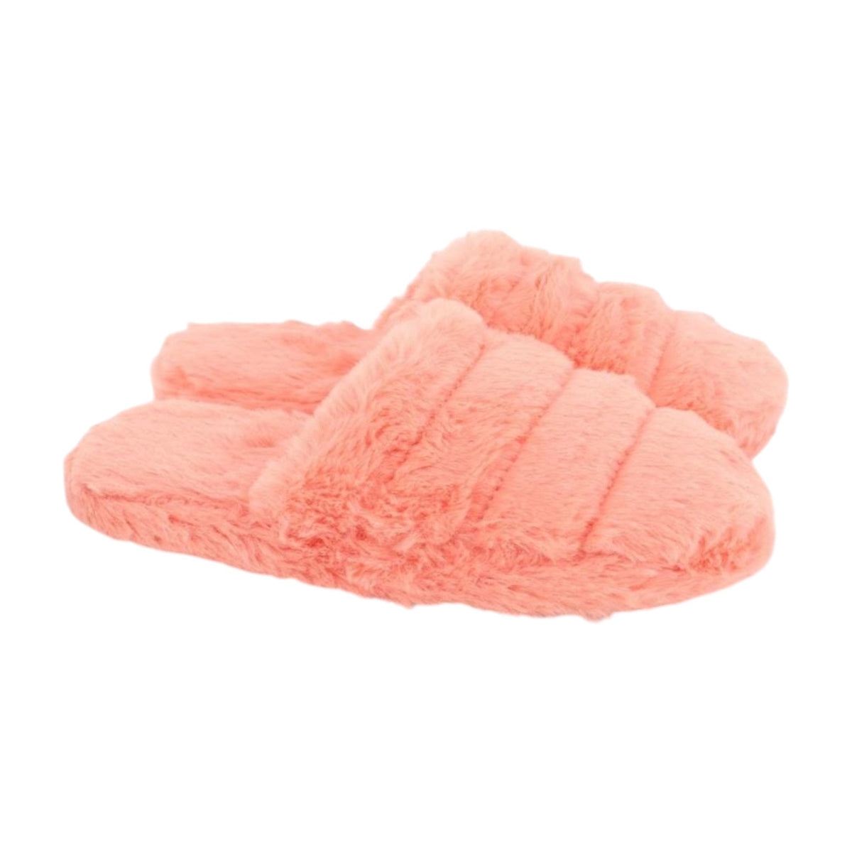 Women's Faux Fur Slippers,Peach – All Brands Factory Outlet