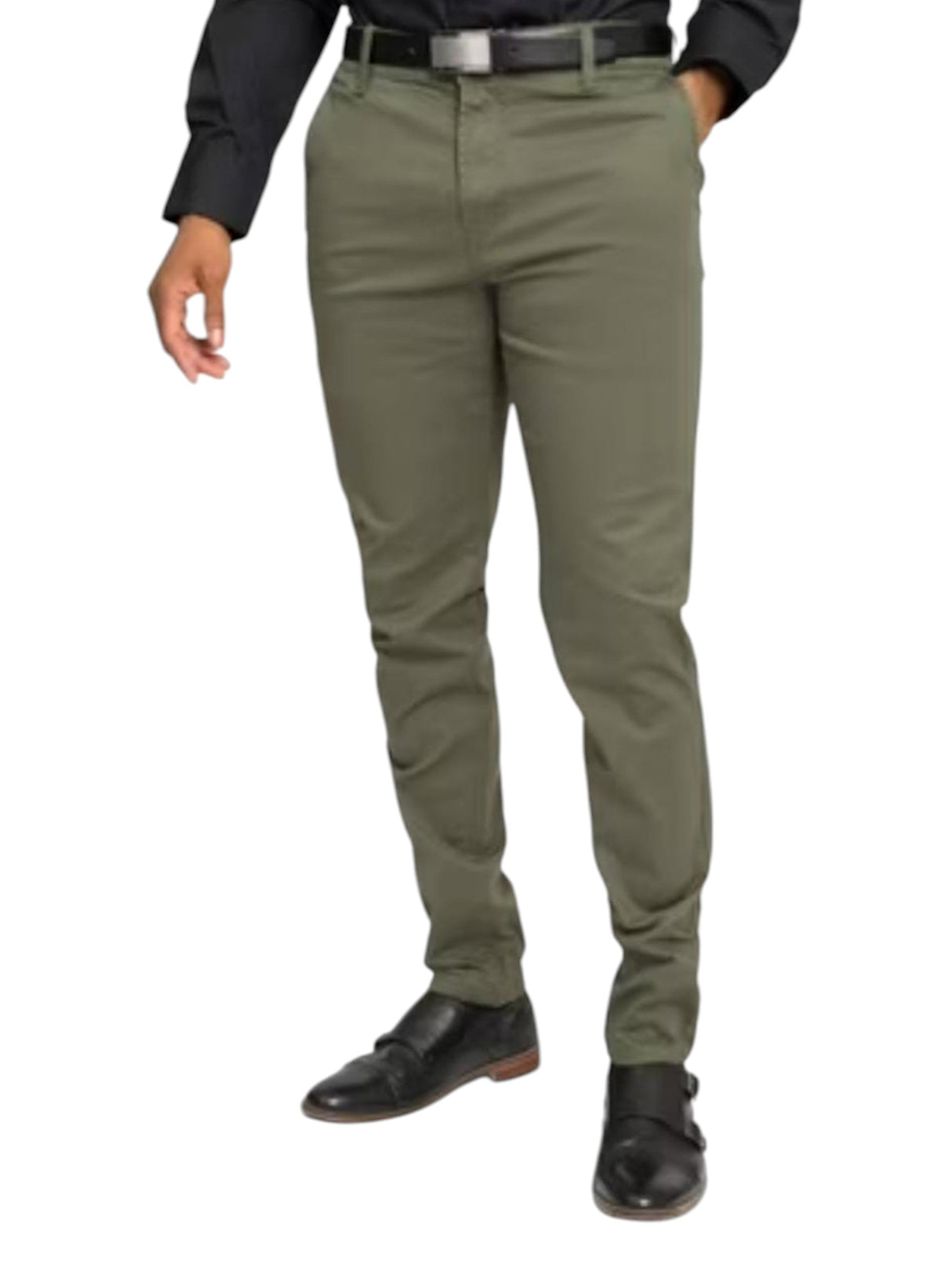 Men's Plain Solid Classic Pant,Olive – All Brands Factory Outlet