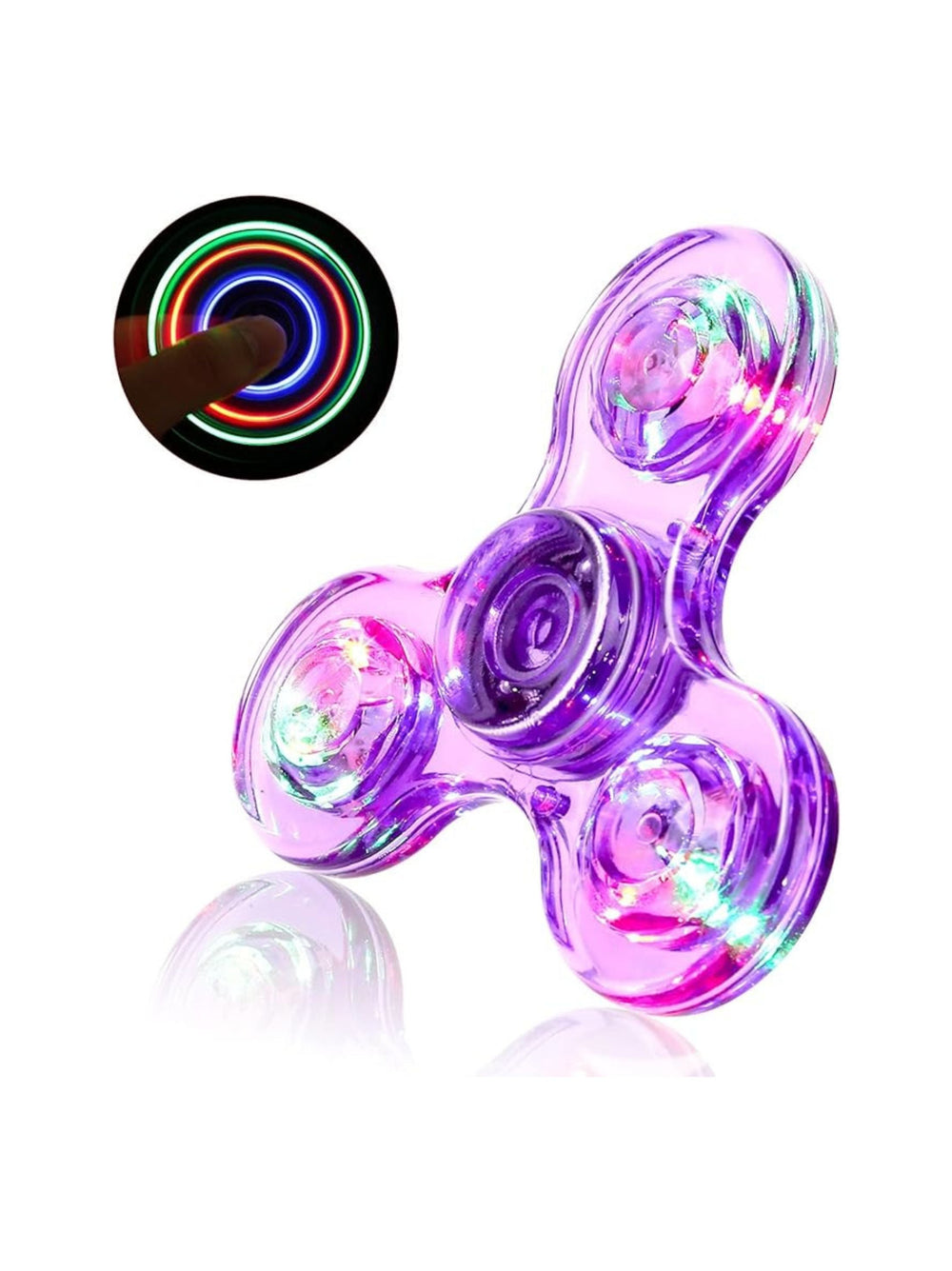 Transparent Led Light-Up Fidget Spinner – All Brands Factory Outlet
