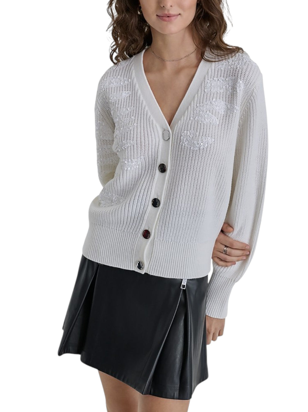 Women's Knitted Cardigan,White – All Brands Factory Outlet
