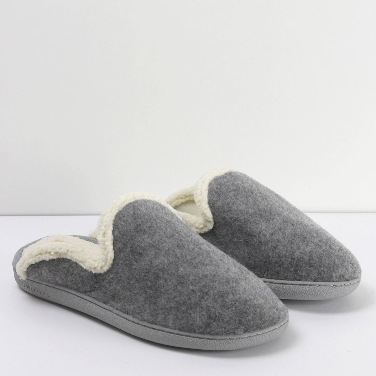 Women's Wool Inside Plain Slippers,Grey – All Brands Factory Outlet