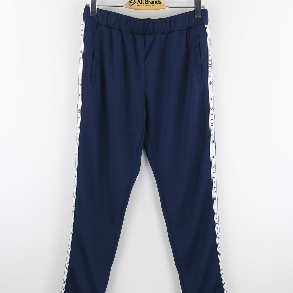 Women's Striped In The Side Sport Pant,Navy – All Brands Factory Outlet