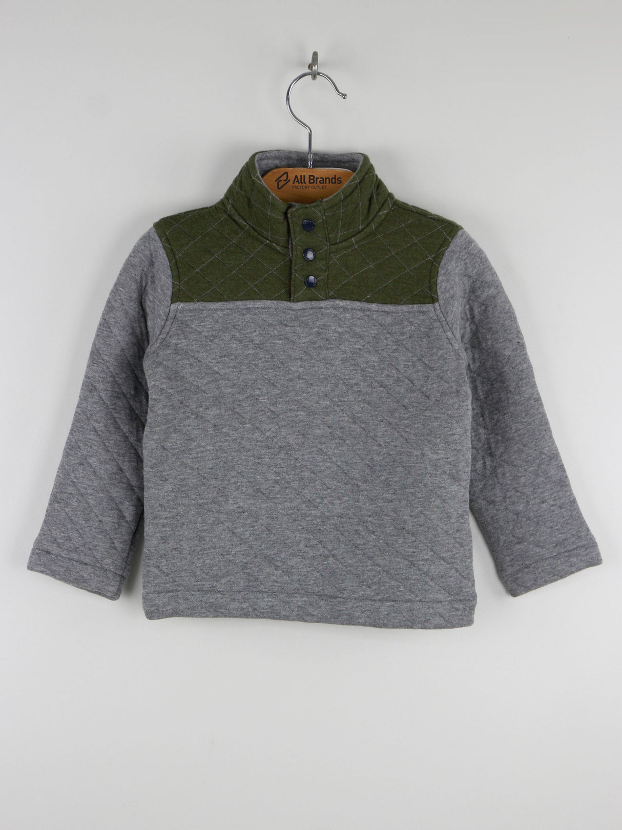 Kids Boy Ribbed Color Block Sweaters,Grey – All Brands Factory Outlet